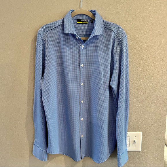 Murano | Shirts | Mens Large Murano Performance Blue White Checker ...